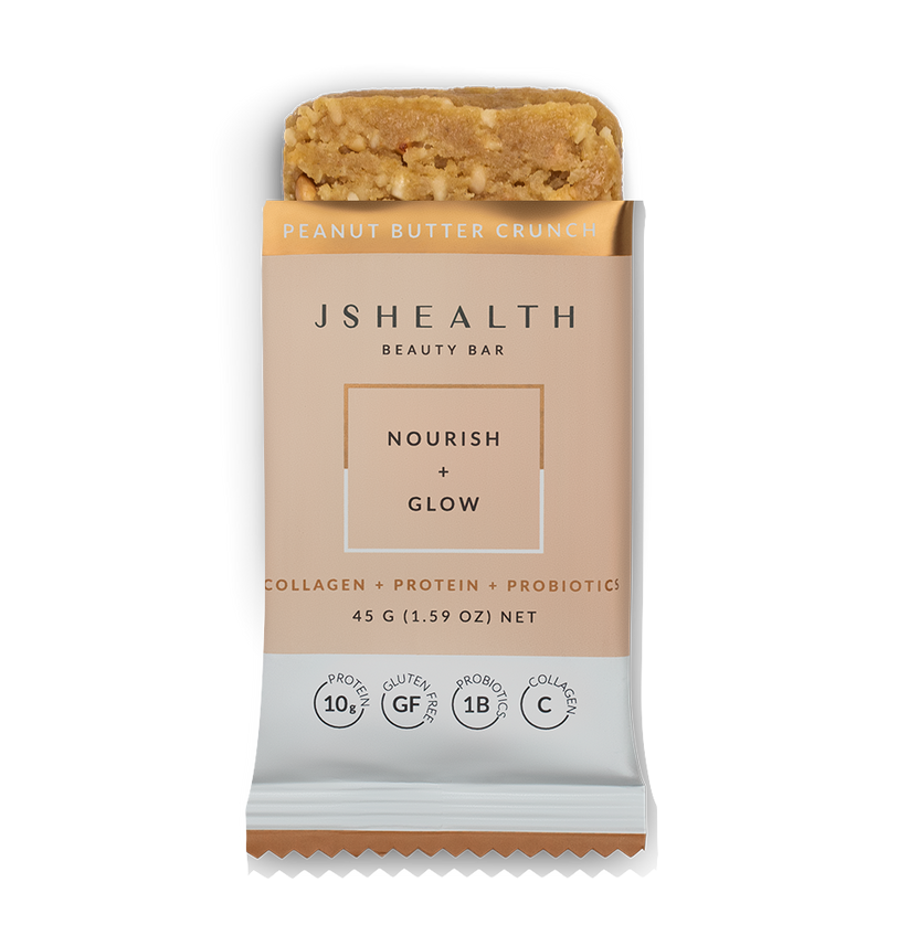 Nourish + Glow Beauty Bar Peanut Butter Crunch - Individual Bar ...