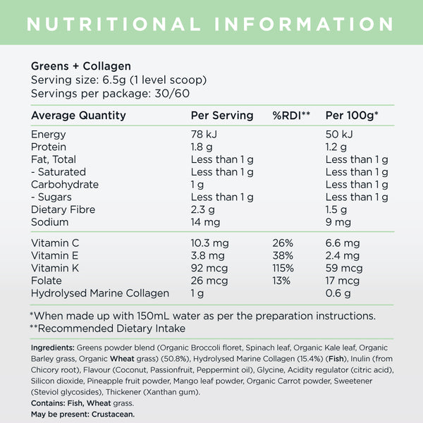 Greens + Collagen Powder - 195g – JSHealth Vitamins – JSHealth Vitamins Aus